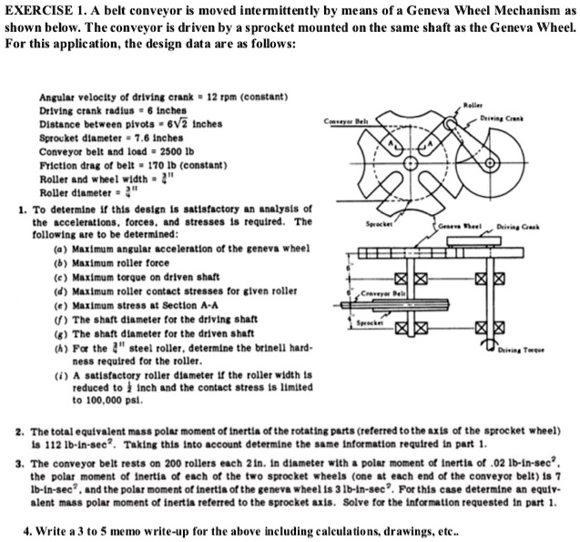 VIDEO solution: A belt conveyor is moved intermittently by means of a Geneva Wheel Mechanism as ...