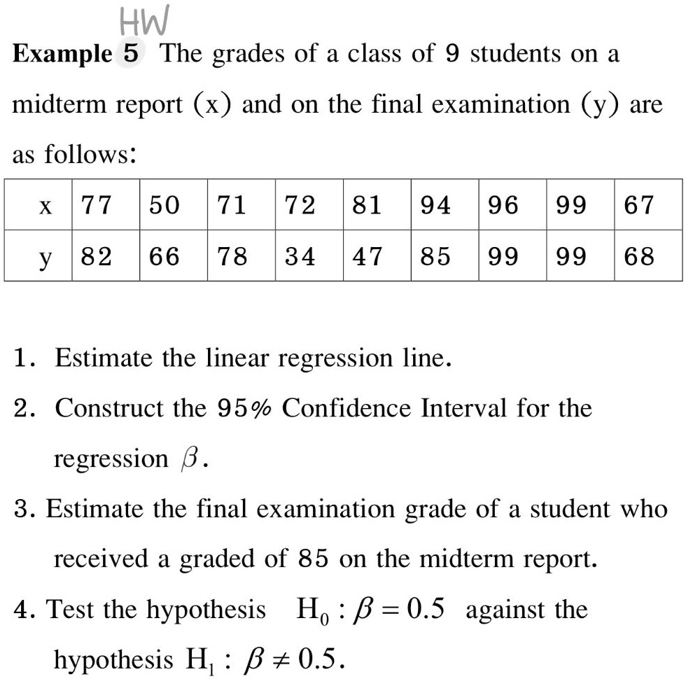 hw example 5 the grades of a class of 9 students on a midterm report x ... hw example 5 the grades of a class of 9 students on a midterm report x ...