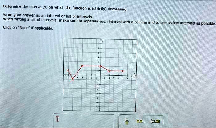 SOLVED: Determine the interval(s) on which the function is (strictly ...