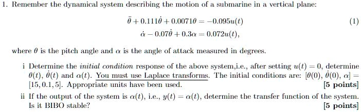 texts 1 remember the dynamical system describing the motion of a ...