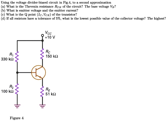 SOLVED: Using the voltage divider-biased circuit in Fig. 4, to a second ...