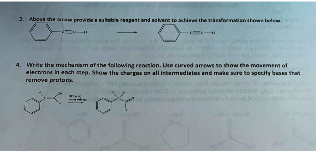 3. Above the arrow provide a suitable reagent and solvent to achieve ...