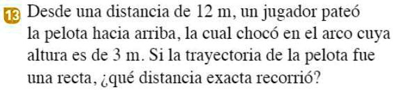 SOLVED: como lo resuelvo ayuda Desde una distancia de 12 m, un jugador ...