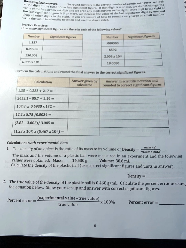 Rounding final answers: To round answers to the correct number of ...