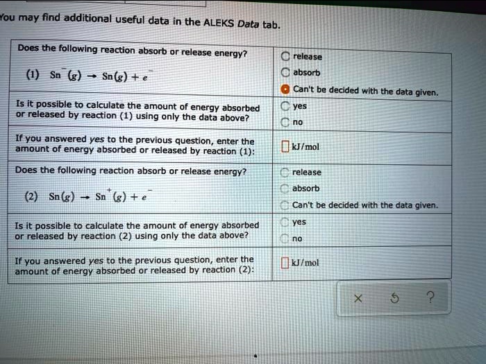 SOLVED: You may find additional useful data in the ALEKS Data tab. Does ... SOLVED: You may find additional useful data in the ALEKS Data tab. Does ...
