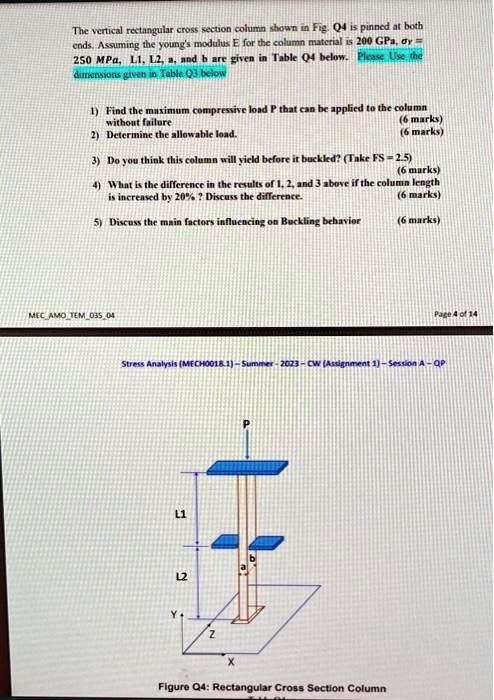 SOLVED: Texts: L1 = 100, L2 = 80, L3 = 0.02, L4 = 0.04 The vertical rectangular cross-section ...