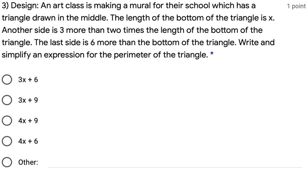 3) Design: An art class is making a mural for their school which has a ...