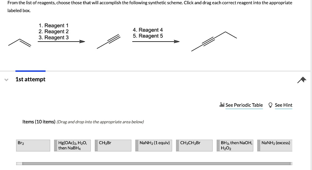SOLVED: From the list of reagents, choose those that will accomplish the following synthetic ...