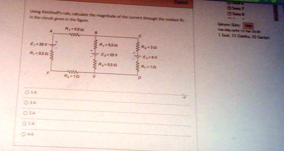 SOLVED: Text: Using Kirchhoff's rule, calculate the magnitude of the ...