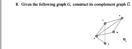 SOLVED: Answer question #8 discrete mathematics 8. Given the following graph G, construct its ...