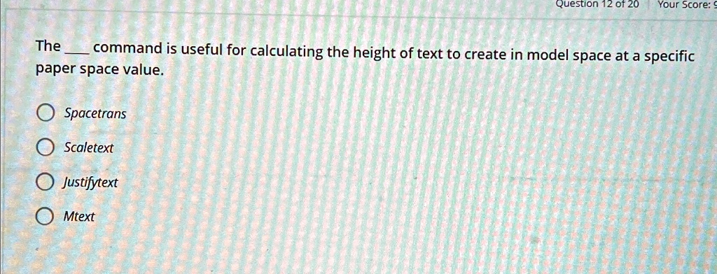 SOLVED: The command is useful for calculating the height of text to ...