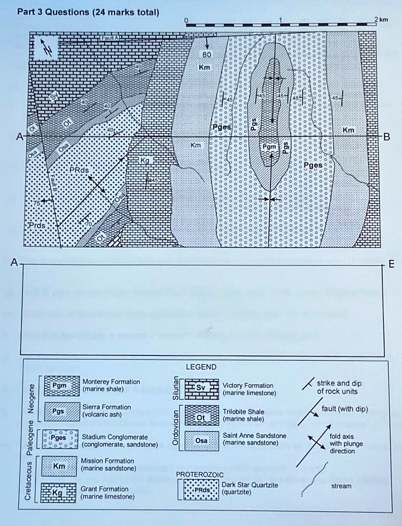 Solved A In The Empty Space Directly Below The Map Construct A