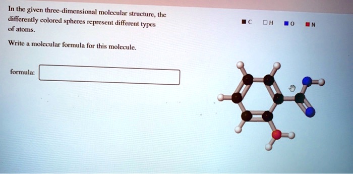 SOLVED: In the given three-dimensional molecular structur . tlic ...