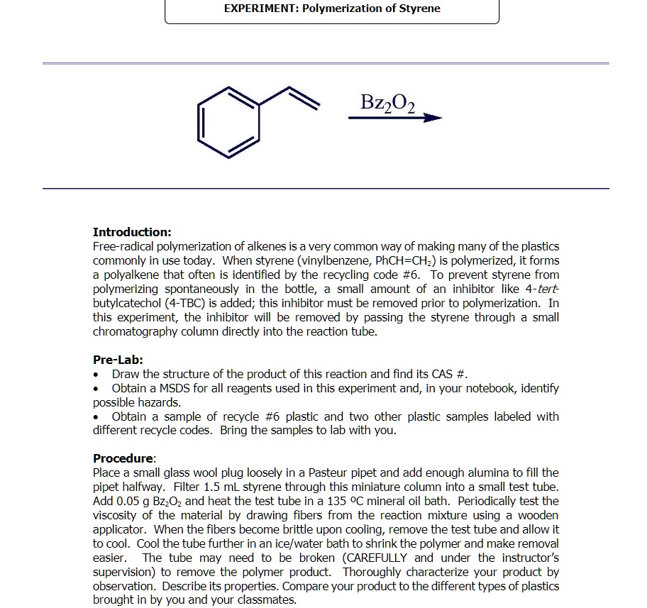 SOLVED: pre lab question- draw product of reaction ...