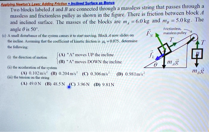 applylng newton s laws adding eriction inclined surdace e5 bonus two ...