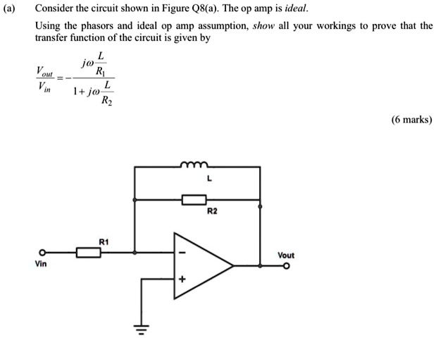(a) Consider the circuit shown in Figure Q8(a). The op amp is ideal. Using the phasors and ideal ...