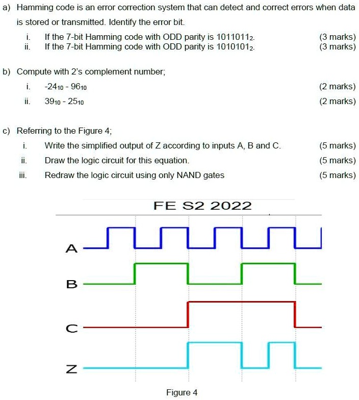 Solved A Hamming Code Is An Error Correction System That Can Detect
