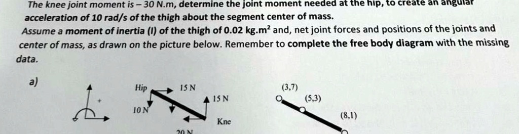 the knee joint moment is 30 nm determine the joint moment needed at the ...