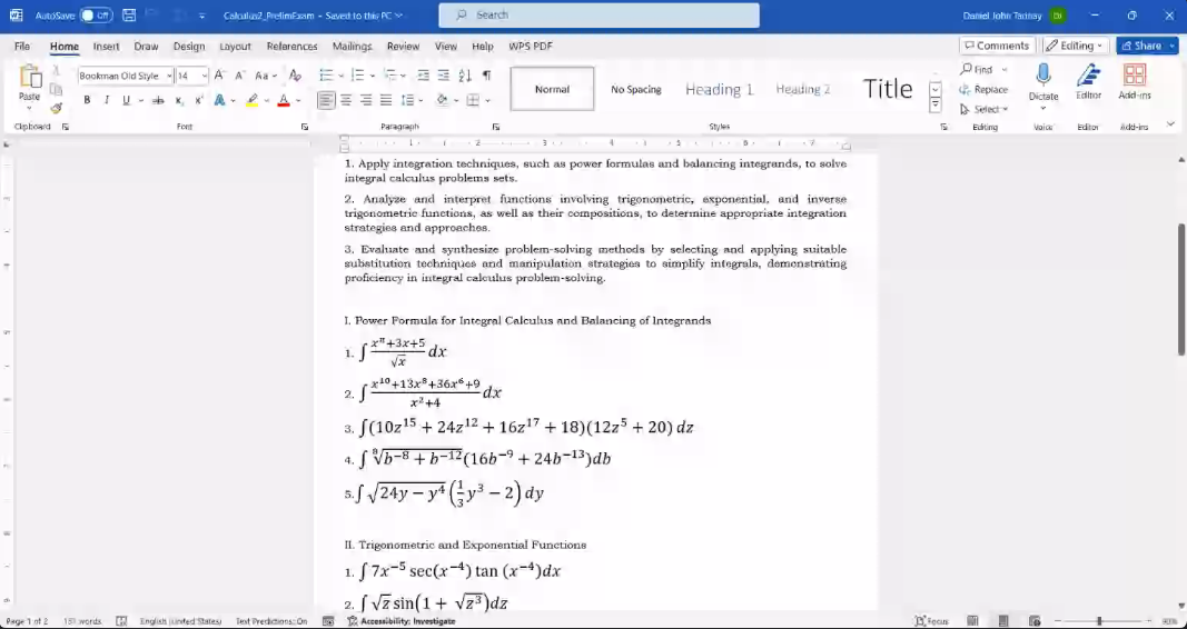 SOLVED: 1. Apply integration techniques, such as power formulas and balancing integrands, to ...