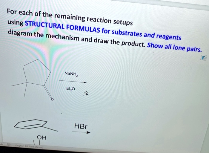 SOLVED: For each of the remaining reactions, use structural formulas to diagram the mechanism ...