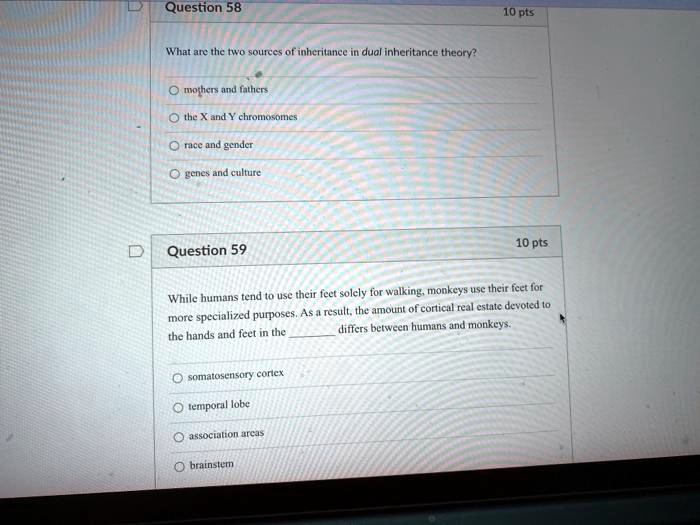 SOLVED: both 58 and 59 Question58 10pts What are the two sources of ...