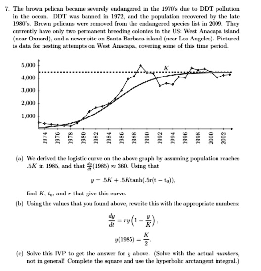 SOLVED: 7. The brown pelican became severely endangered in the 1970s ...