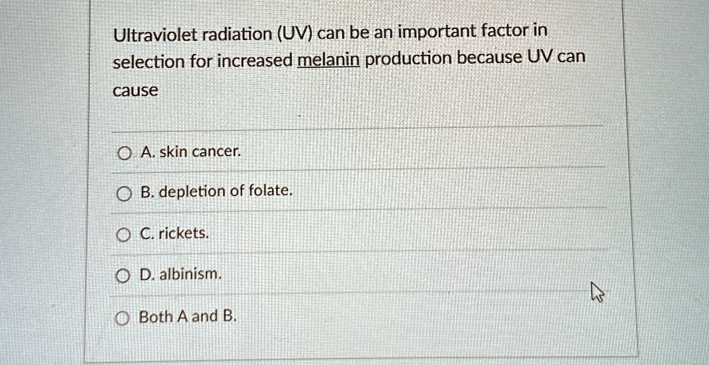 ultraviolet radiation uv can be an important factor in selection for ...