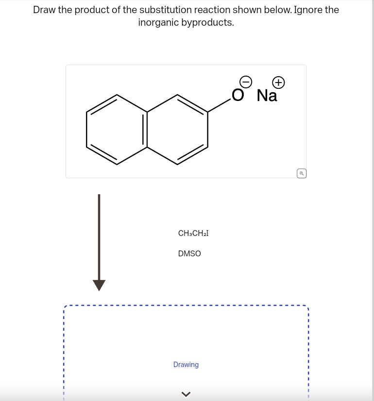 SOLVED: Draw the product of the substitution reaction shown below.Ignore the inorganic ...
