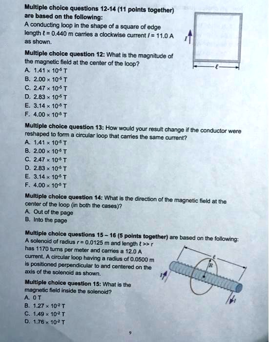 SOLVED: Multiple choice questions 12-14 (11 points together) are based on the following ...