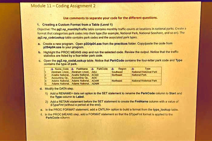Module 11 coding assignment 2 use comments to separate your...