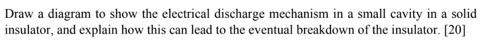 do answer with main content and diagram of electrical discharge draw a ...