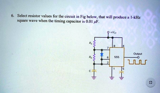 6.Select resistor values for the circuit in Fig below,that will produce ...