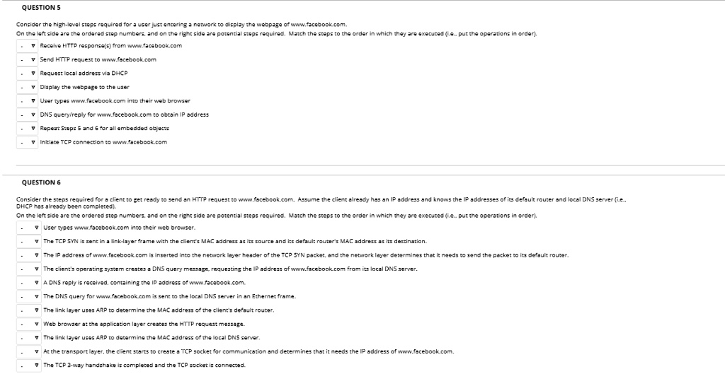 QUESTION 5 Consider the high-level steps required for a user just ...