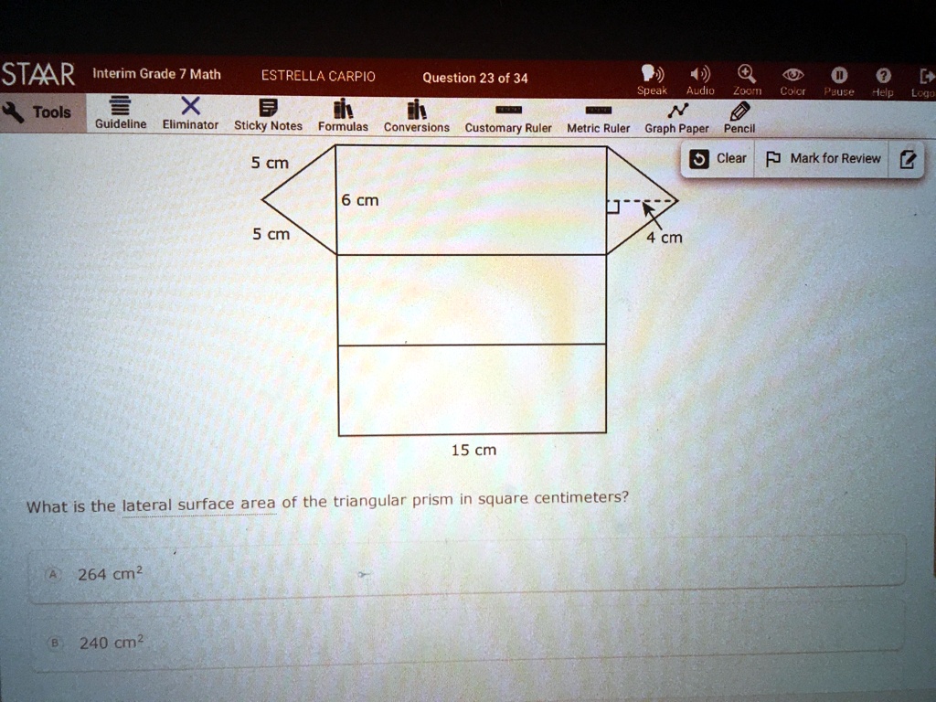 SOLVED: 'The net of a triangular prism and its dimensions are shown in ...