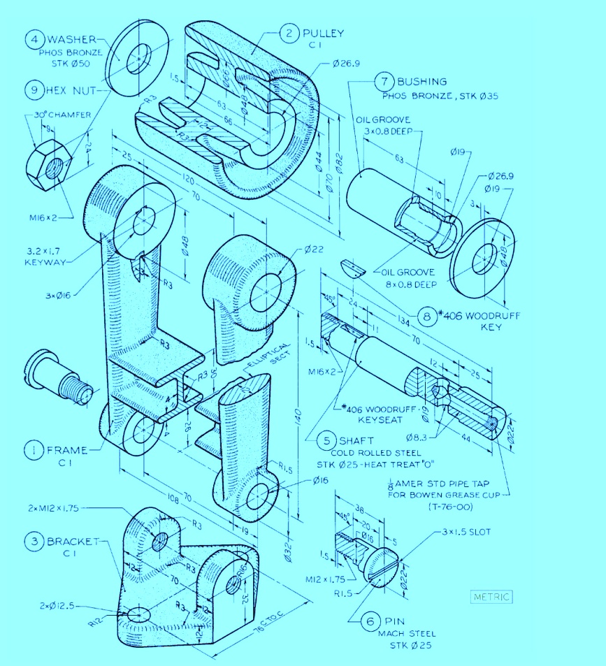 find the tolerances and the chosen fit of the frame and bracket shaft ...