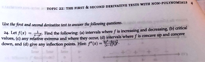 SOLVED: DERIVATIVE TESTS WITH NON-POLYNOMIALS TOPIC 22: THE FIRST ...
