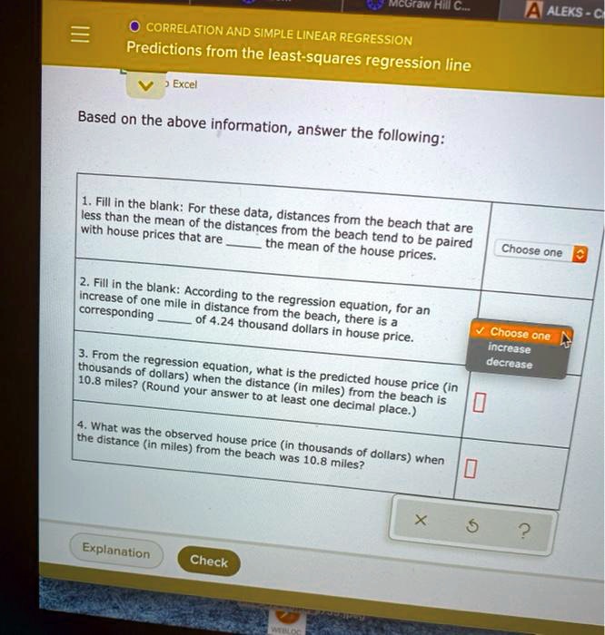 SOLVED: McGraw Hill CORRELATION AND SIMPLE LINEAR REGRESSION ...