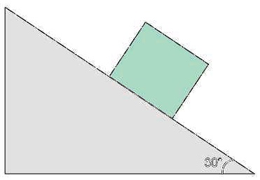 SOLVED: A block slides down a rough ramp with a 30-degree incline as shown. Which diagram ...