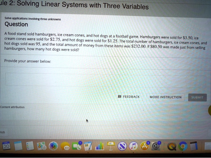 SOLVED:Jle 2: Solving Linear Systems with Three Variables Solve ...