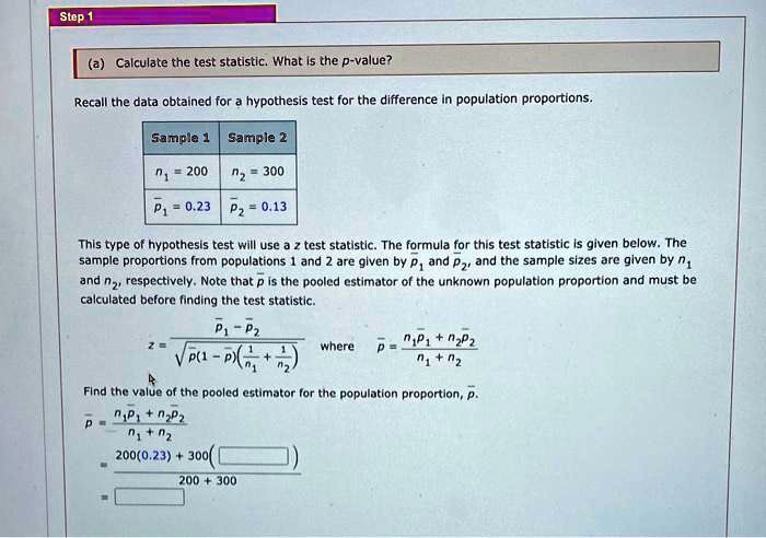 SOLVED:Stcp Calculate the test statistic. What Is the p-value? Recall ...