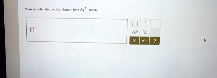 Draw an outer electron box diagram for a Ag^2+ cation.