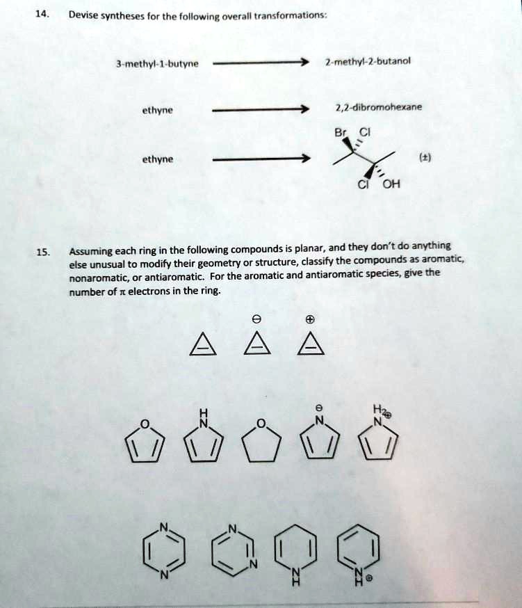 SOLVED: 14. Devise syntheses for the following overall transformations ...