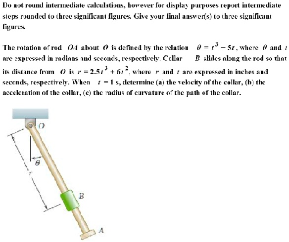SOLVED: The rotation of rod OA about O is defined by the relation Î ...