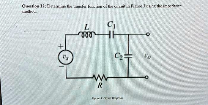 SOLVED: Ouestion l2:Determine the transfer function of the circuit in ...