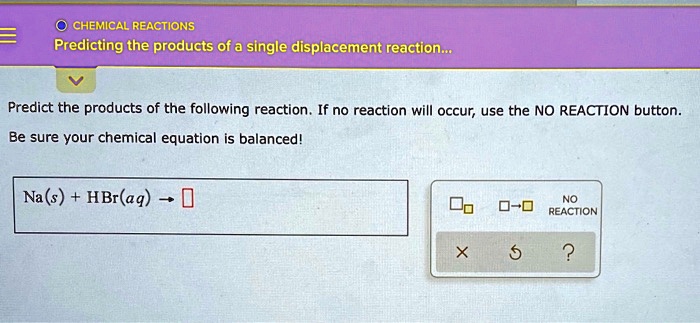 chemical reactions predicting the products of a single displacement ...