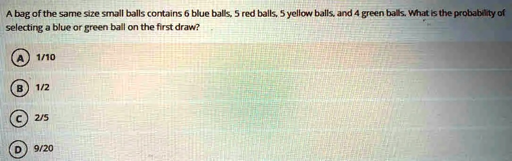 A bag of the same size small balls contains 6 blue balls, 5 red balls ...