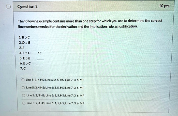 question 1 10 pts the following example contains more than one step for which you are to ...