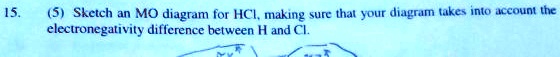 SOLVED: Skctch an MO diagram for HCL making sure that your diagram ...