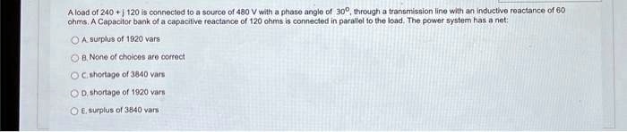 SOLVED: A load of 240 + 120 is connected to a source of 480 V with a ...