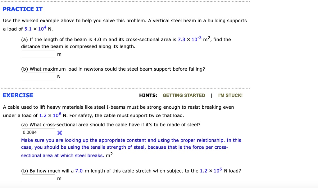 SOLVED: PRACTICE IT Use the worked example above to help you solve this problem: A vertical ...
